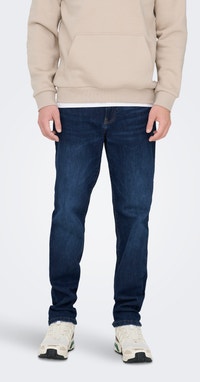 ONSWEFT Mid waist Regular fit Jeans | Donkerblauw | ONLY & SONS®
