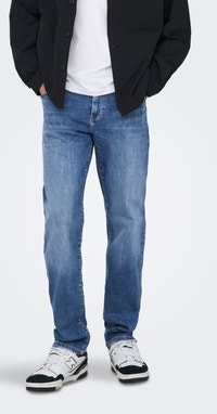 ONSWEFT Mid waist Regular Fit Jeans | Medium Blue | ONLY & SONS®